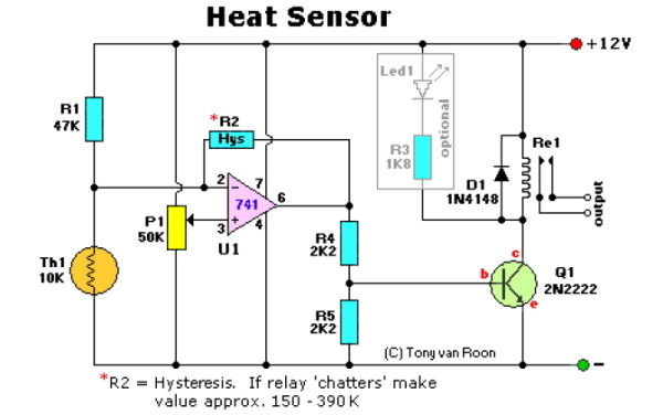 Heat Sensor, Automatic temperature control – CADSample.Com Free DWG CAD ...