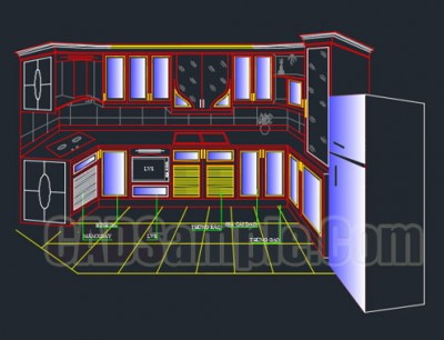 Cad Block Kitchen Cabinet DWG – CADSample.Com Free DWG CAD File