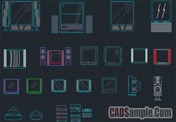 tv-cad-blocks-free-dwg – CADSample.Com Free DWG CAD File