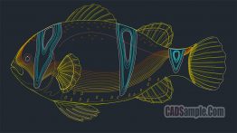 Fish Autocad free Drawing – CADSample.Com Free DWG CAD File
