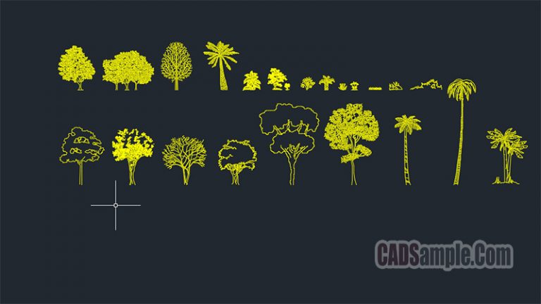 Trees Cad Blocks Free Dwg – CADSample.Com Free DWG CAD File