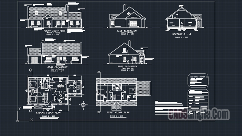 Indian Small House Cad Dwg Drawings – CADSample.Com Free DWG CAD File