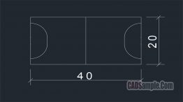 Handball Court Free Autocad Dwg – CADSample.Com Free DWG CAD File