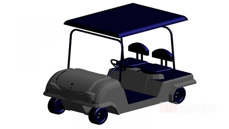 Golf Cart Free Revit 3D Model – CADSample.Com Free DWG CAD File