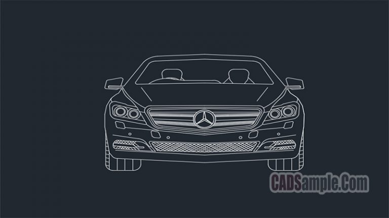 Mercedes Benz Car 2D DWG – CADSample.Com Free DWG CAD File